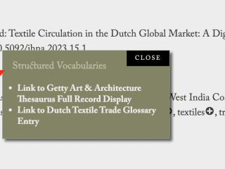 The Dutch Textile Trade Project and the Development of JHNA’s Digital Art History Capabilities ...