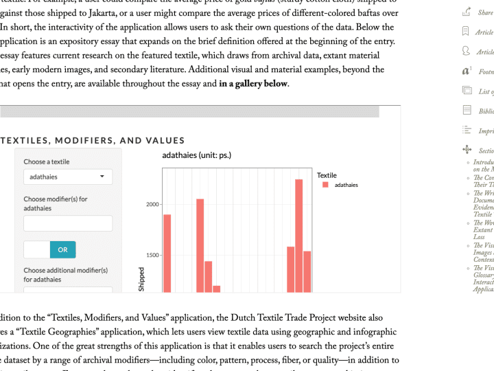 The Dutch Textile Trade Project and the Development of JHNA’s Digital Art History Capabilities ...